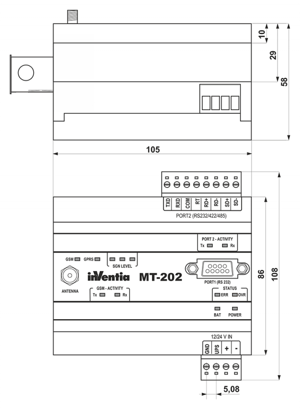 MT-202 – wireless to serial communication gateway GPRS – Modbus ...