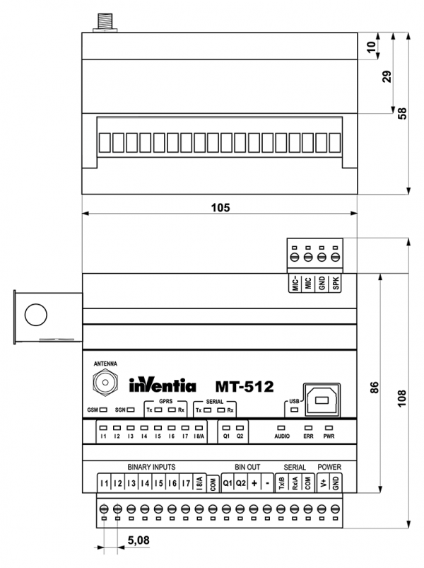 MT-512 – specialized alarm module for lifts – Inventia.online